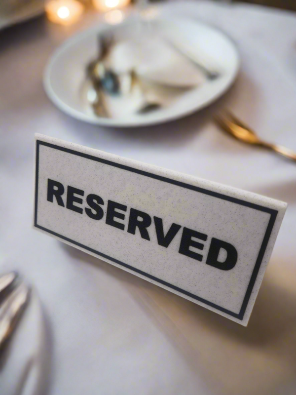 Reserved Table Sign – Custom 3D